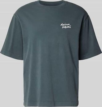 Maison Kitsun&eacute; Oversized Fit T-Shirt mit Label-Detail
