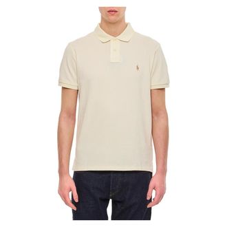 Polo Ralph Lauren Homme, Tops, Beige, Taille: 2XL Cotton Piqu&eacute; Polo