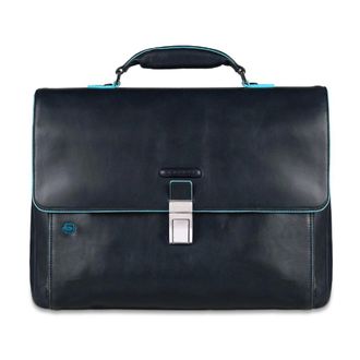 Piquadro Mallette extensible pour ordinateur portable avec rabat et compartiment pour iPad Pro 12-9 pouces - Femme - Sacs - Bleu - Taille: ONE Size