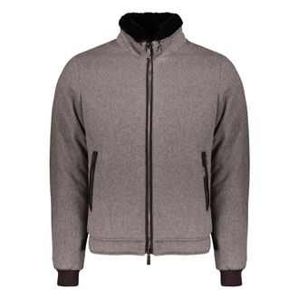 Moorer Homme, Vestes, Brun, Taille: 2XL Bomber rembourré avec col en fourrure