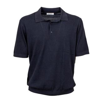KANGRA Polo Con Bottoni Tinto Vintage - - Tops - Herren - Blau - 2XL
