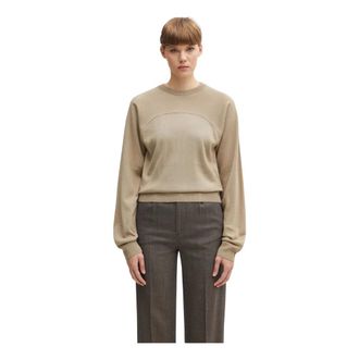 Maison Margiela Femme, Pulls, Beige, Taille: 38 FR Pulls &agrave; col rond