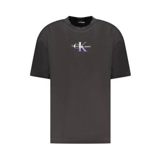 Calvin Klein Femme, Tops, Noir, Taille: 44 FR Hauts & T-shirt en Coton Noir