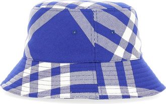 Burberry 8079490_B7369 Check Wool Polyester Bucket Hat - Purple