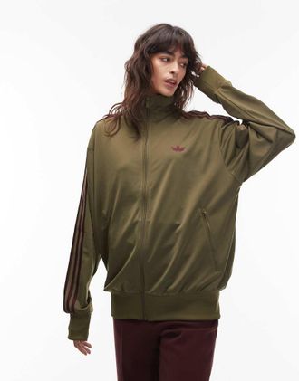 adidas Originals Firebird - Haut de surv&ecirc;tement - Olive/bordeaux-Vert