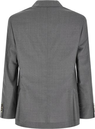 Brunello Cucinelli Virgin Wool Hopsack Blazer - Grey