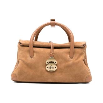 Zanellato Femme, Sacs, Brun, Taille: ONE Size Dotta Baby Leather Handbag