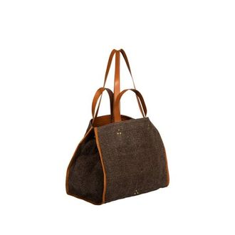 Jerome Dreyfuss Sac cabas L&eacute;on M en coton et cuir