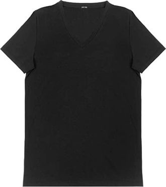 HOM T-Shirt col V Supreme Coton (Noir)