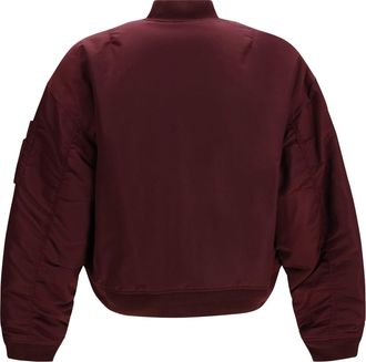 Dsquared2 Mens 80s Nylon Bomber Jacket Bordeaux Down Coat