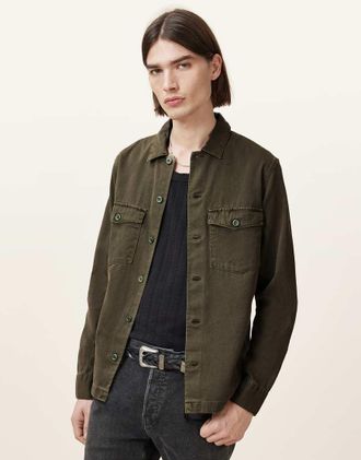 AllSaints Spotter - Chemise manches longues - Vert cargo