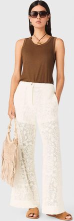 Maje Guipure-hose - Ecru - Maje