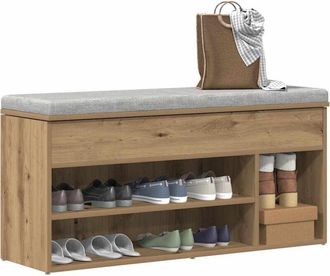 vidaXL Vidaxl - Banc &agrave; chaussures ch&ecirc;ne artisanal 102x30,5x45cm bois ing&eacute;nierie