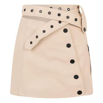The Mannei Kurzer Lederrock - - Skirts - Damen - Beige - 3XS