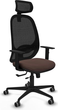 Piqueras y Crespo Stuhl, zylindrische Armlehne, h&ouml;henverstellbare Lendenwirbelst&uuml;tze und Kopfteil, h&ouml;henverstellbar und neigbar. Ausgestattet mit Syncro/Traslack und Sc