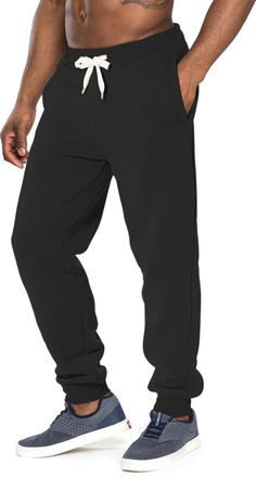Southpole Herren 1570 Basic Active Sweatpants Fleece Jogger, Schwarz, X-Klein