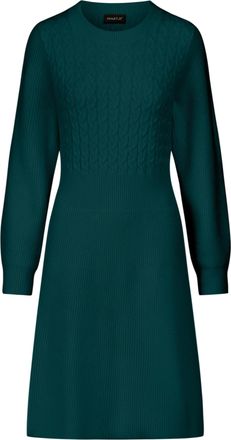 Apart Fashion APART Strickkleid mit Zopfmuster, dunkelgrün, 40