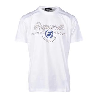 Dsquared2 Baumwoll T-Shirt - - Tops - Herren - Wei&szlig; - 2XL