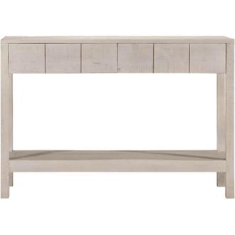 vidaXL Konsolentisch Wei&szlig; 110x35x75 cm Massivholz Mango Vidaxl