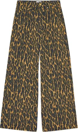 Ganni Femme, Jeans, Brun, Taille: W27 Leopard Baggy Jeans