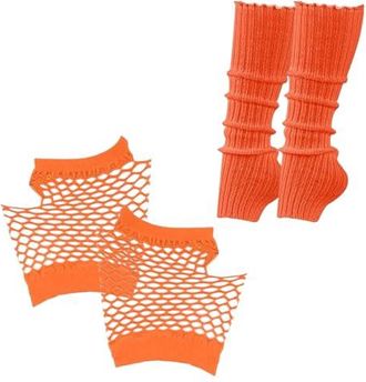 Generic Jambi&egrave;res pour femmes, accessoires dusure en filet cassable avec filet chaud pour les jambes, jambi&egrave;res des ann&eacute;es 80 et gants de poisson courts en ny