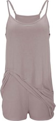 Generic Salopette extensible &agrave; bretelles spaghetti pour femme - Combinaison de travail courte pour femme - Taille 42 - Combinaison de sortie - Combinaison tai