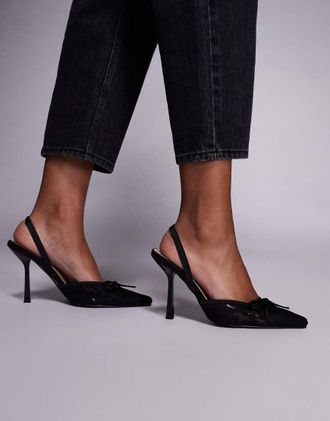 Simmi London SIMMI London - Bebee - Chaussures &agrave; talon en dentelle - Noir