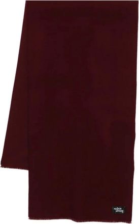 Maison Kitsuné Homme, Accessoires, Brun, Taille: ONE Size Wool Fringe Scarf