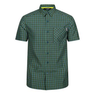 Regatta Herren Hemd Funktionshemd Kalambo VIII, Farbe:Gr&uuml;n, Artikel:-Y5Q piquant Green/Moroccan Blue/Navy Checked, Gr&ouml;&szlig;e:M