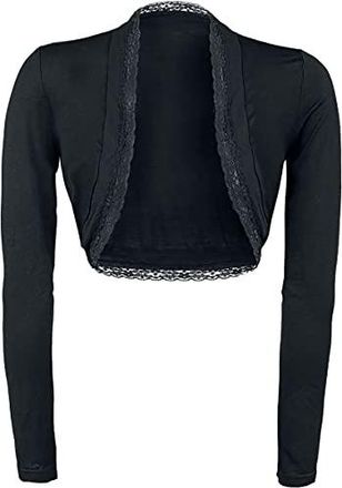 Gothicana by EMP Femme Boléro Noir avec Dentelle XXL