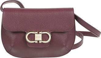 Ferragamo Femme, Sacs, Violet, Taille: ONE Size Double Gancini Mini Bag