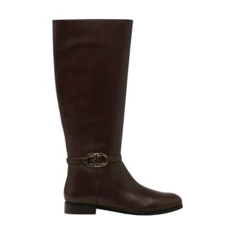 Ralph Lauren Femme, Chaussures, Brun, Taille: 36 EU Bottes en Cuir pour Femmes Style Bridgette