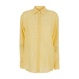 Mauro Grifoni Femme, Blouses et Chemises, Jaune, Taille: 40 FR Classic Collar Shirt