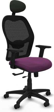 Piqueras y Crespo Gepolsterter B&uuml;rostuhl mit 2D-Armen, h&ouml;henverstellbarer Lendenwirbelst&uuml;tze und festem Kopfteil, ausgestattet mit Syncro/Traslack und Schneideschaum, S