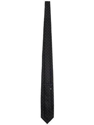 Tom Ford Printed Silk Necktie - Black