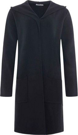 Zwillingsherz Strickjacke Janina Kapuze, Taschen, Langarm, knielang, ohne Verschluss