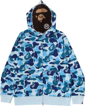A Bathing Ape hoodie à imprimé camouflage - Bleu