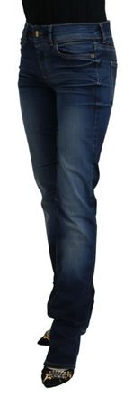 Just Cavalli Blue Cotton Women Casual Denim Jeans Elastane Clothing
