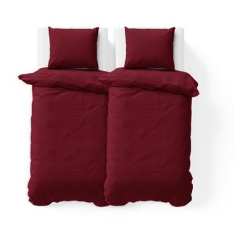 Jacobson Bettw&auml;sche 135x200 Set - 100% Baumwolle - 2 Bettbez&uuml;ge 135x200 cm + 2 Kissenbez&uuml;ge 80x80 cm, Perkal Bettw&auml;sche 4-teilig mit Rei&szlig;verschluss (135x200cm,