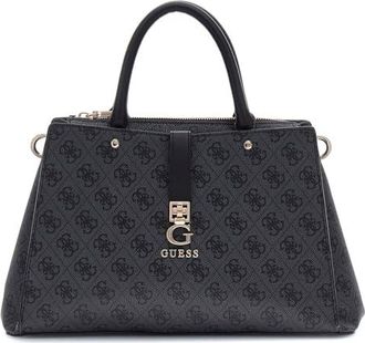 Guess Zamira Luxury Satchel Coal Logo