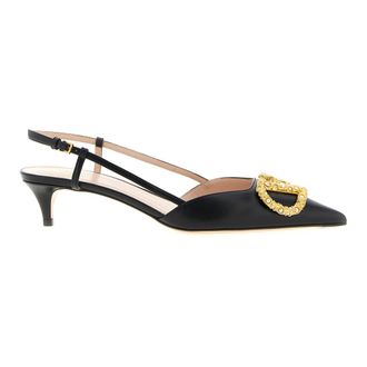 Valentino Garavani VLogo Signature Slingback Pumps - - Shoes - Damen - Schwarzk - 36 1/2 EU