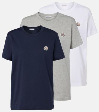 Moncler Set aus drei T-Shirts aus Baumwoll-Jersey