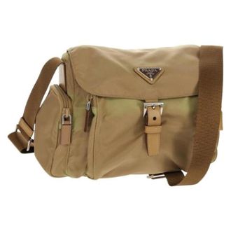 Prada Sac bandouli&egrave;re en nylon Pre-owned - Femme - Pre-owned - Beige - Taille: ONE Size