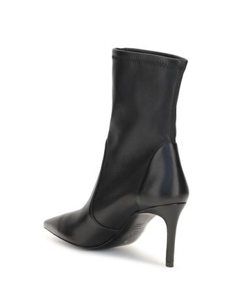 Stuart Weitzman Womens Ankle Boots Power Black Calf Leather