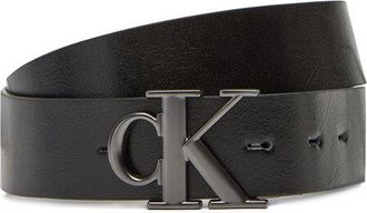 Calvin Klein Jeans Herrengürtel Monogram Plaque Buckle 35Mm Adj/Rev LV04G7033G Schwarz