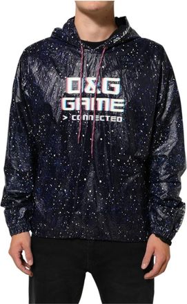 Dolce & Gabbana Homme, Sweatshirts et sweats &agrave; capuche, Bleu, Taille: L Hooded SweaT-shirt