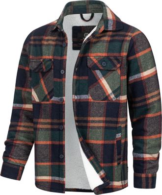 Indicode Herren Spin Langarmhemd Übergangsjacke gefüttert | Herrenhemd Freizeithemd Navy, XXL