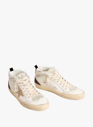Golden Goose Baskets Mid-Star en cuir m&eacute;lang&eacute;