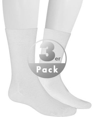 Hudson Herren Socken wei&szlig; Baumwolle & Mix unifarben