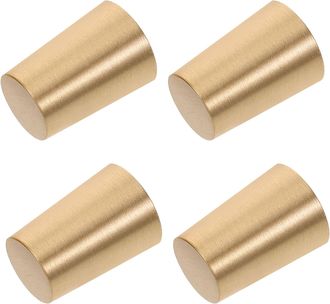 SOLUSTRE Ciieeo Konische Messing F&uuml;&szlig;e 4 St&uuml;ck aus Massivem Messing f&uuml;r Schneidebretter und K&uuml;chenschr&auml;nke rutschfeste Unterlagen f&uuml;r Bastelarbeiten und M&ouml;bel